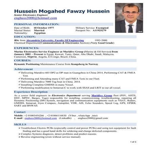 Hussein CV | PDF
