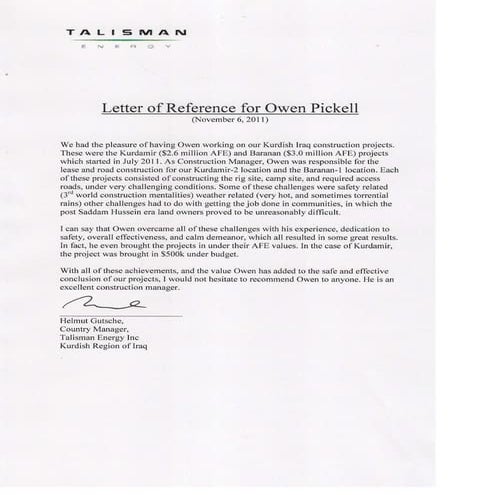 Letter of Reference | PDF