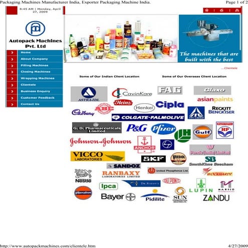 Autopack Machines Pvt Ltd | PDF