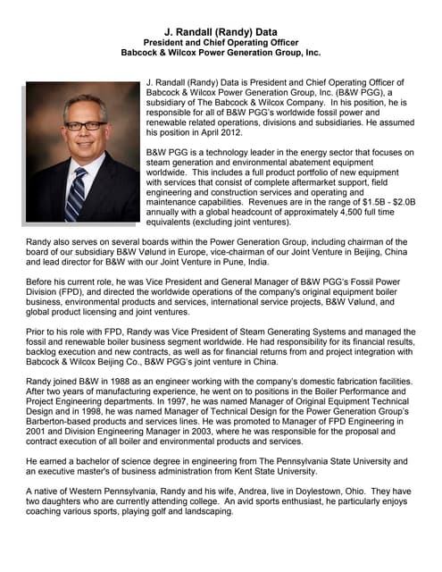 J. Randall Data presentations