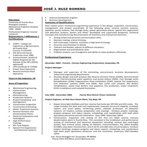 Jose Ruiz resume | PDF