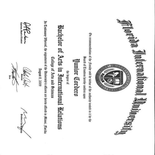 FIU BACHELORS DIPLOMA | PDF