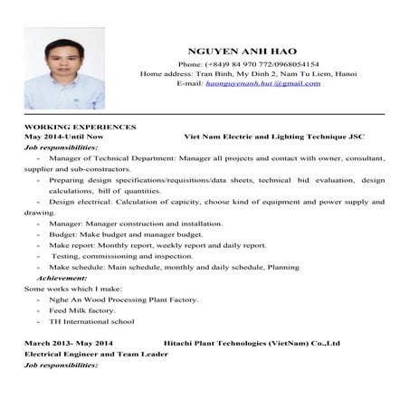 Thai.curriculum vitae | PDF
