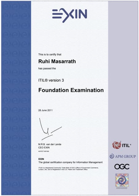 ITIL V3 Foundation Certification | PDF