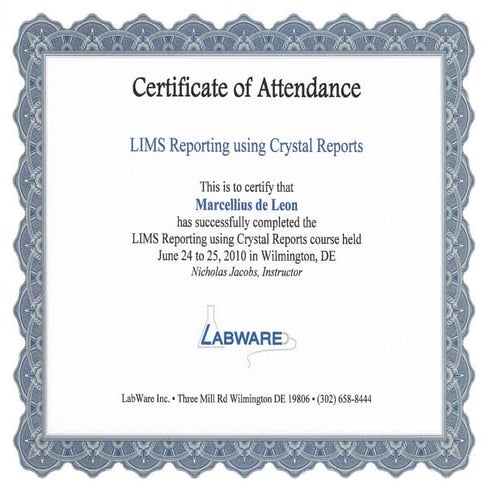 LIMS Reporting using Crystal Reports | PDF