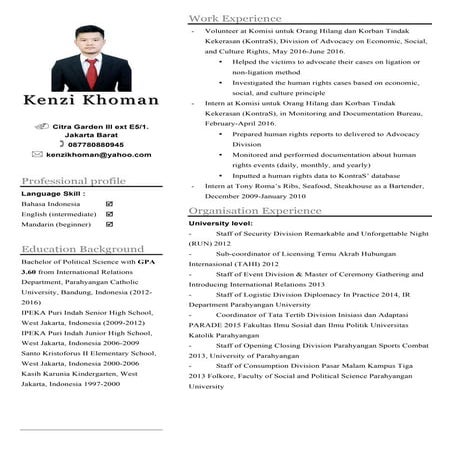 CV - Kenzi | PDF