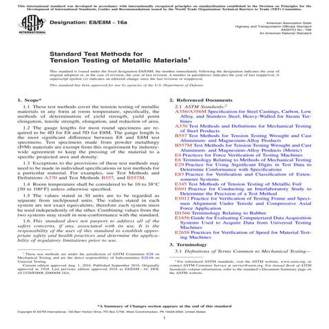 ASTM E8-E8M | PDF