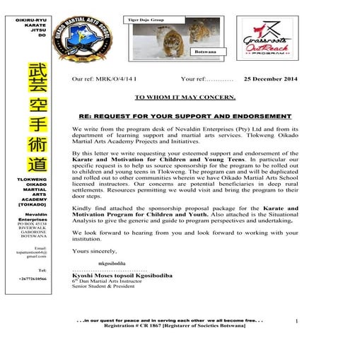 2015 KMP Sponsorship Latest 2 | PDF | Martial Arts | Sports