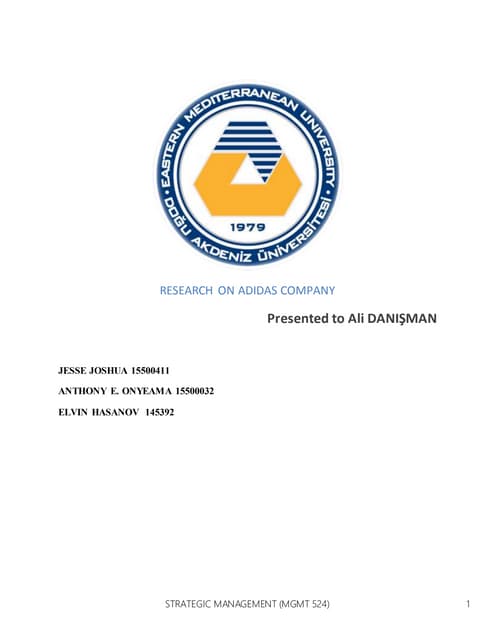 Adidas Management and Managerial Structure | PPTX | Large Business ...