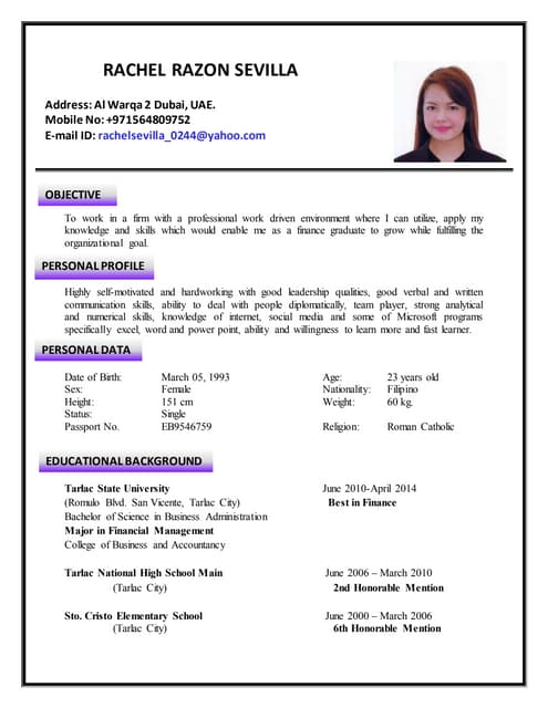 Rachel Sevilla presentations