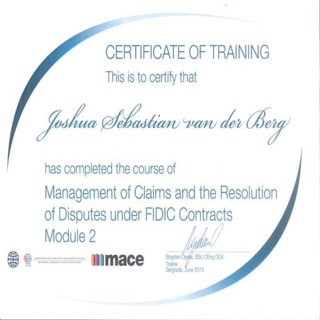 150611 JSvdB FIDIC Module 2 | PDF