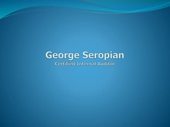 George Seropian presentations