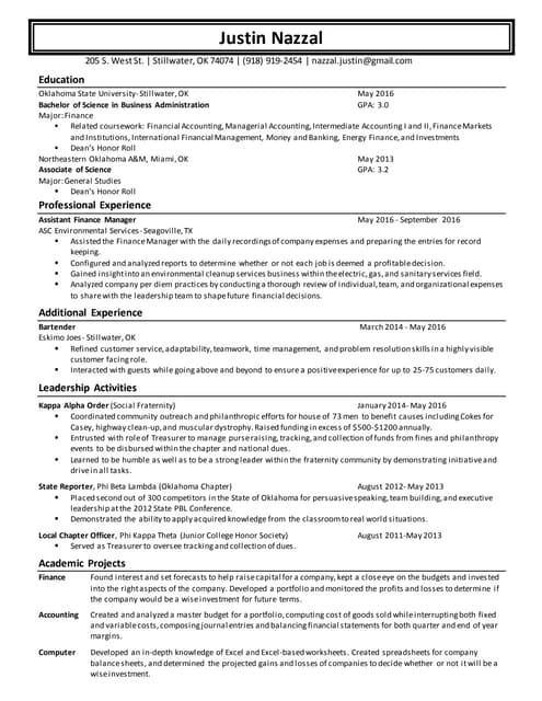 AJ Barricks Resume | PDF