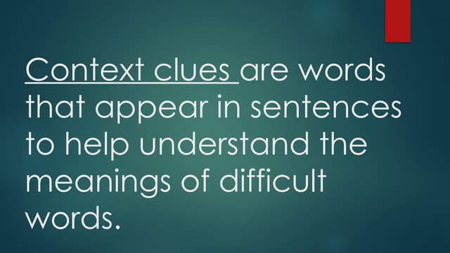 English [Grade 8] Module 1: Noting Context Clues | PDF