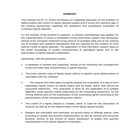 SUMMARY of PHD Thesis | PDF