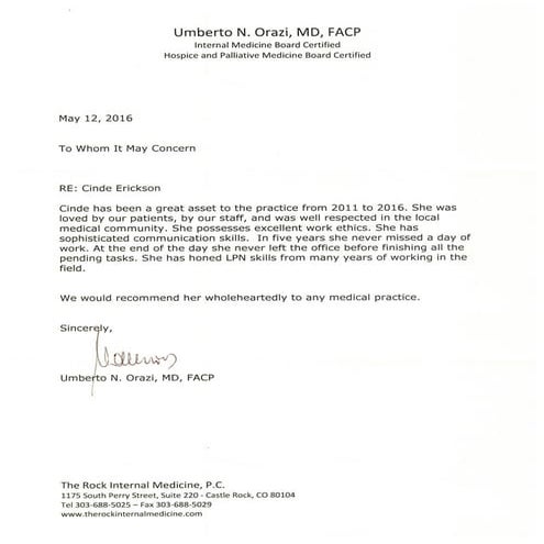 Reference letter, Orazi | PDF