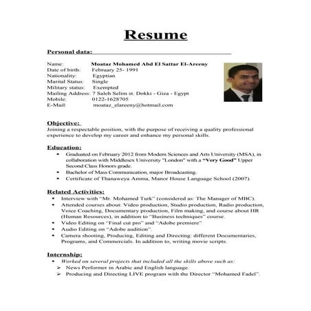 Moataz Resume | DOC