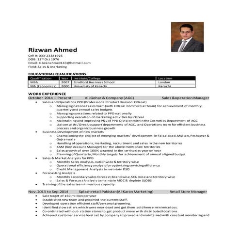CV-Rizwan Ahmed | PDF