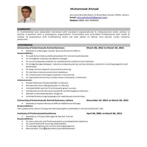 Muhammad Usman CV | DOCX