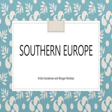 Southern Europe PPT | PPTX