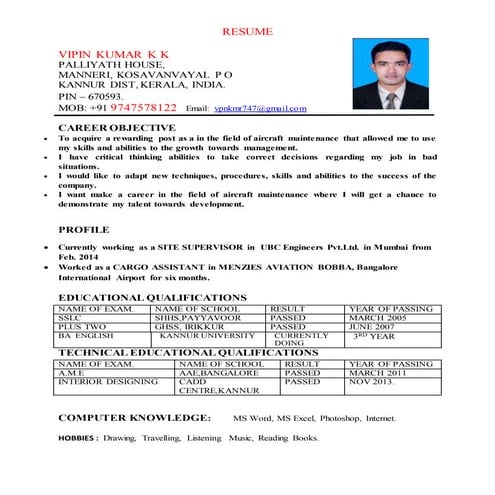 Vipin Kumar cv (1) (1) | PDF | Free Download