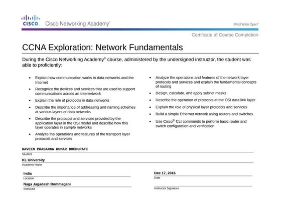 CCNA Exploration Network Fundamentals | PDF | Computer Networking | Computing