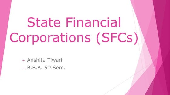 State financial corporation | PPT