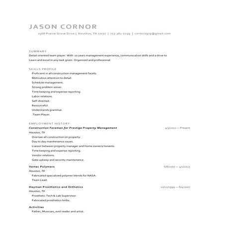 Jason Cornor Resume 2016 | PDF