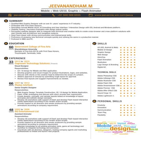 Graphic Designer Resume and Portfolio_Jeeva | PDF | Graphics Software ...