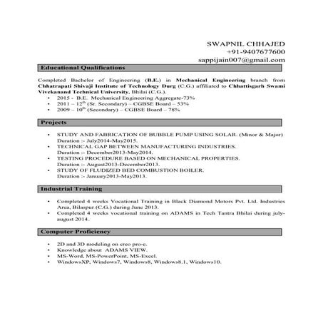 swapnil chhajed CV... | PDF