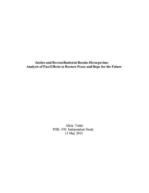 The bosnian war | PPT