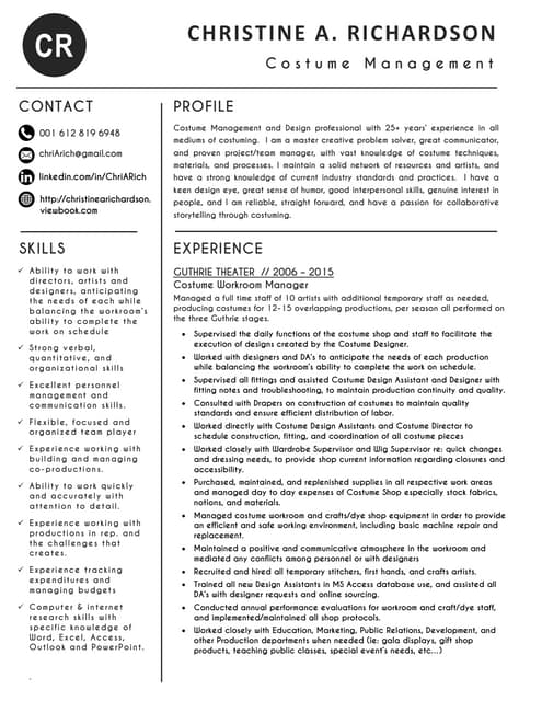 wardrobe resume | PDF