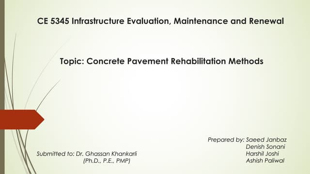 STITCHING CONCRETE PAVEMENT CRACKS AND JOINTS | PDF