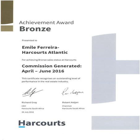 Harcourts Award | PDF