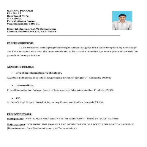 bhanu resume... | DOC