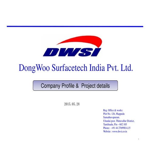 DWSI (FMD) profile and project details 20140528 | PDF