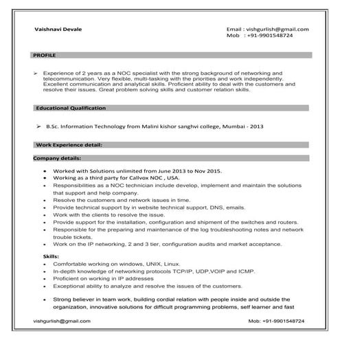 vaishnavi resume | DOC