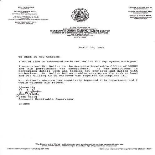 WMMHC Recommendation - Jack Habig | PDF