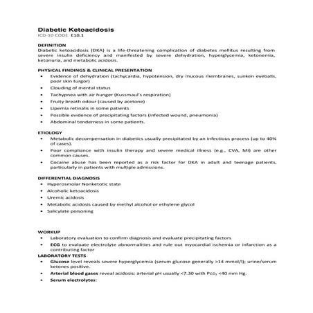 Diabetic Ketoacidosis Management Protocol _Internal Medicine KHC | DOC
