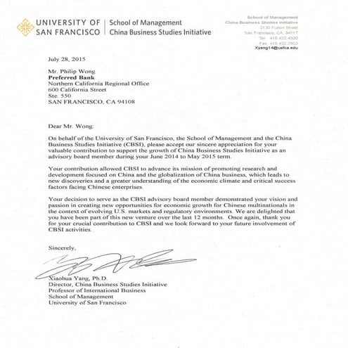 CBSI USF Letter | PDF