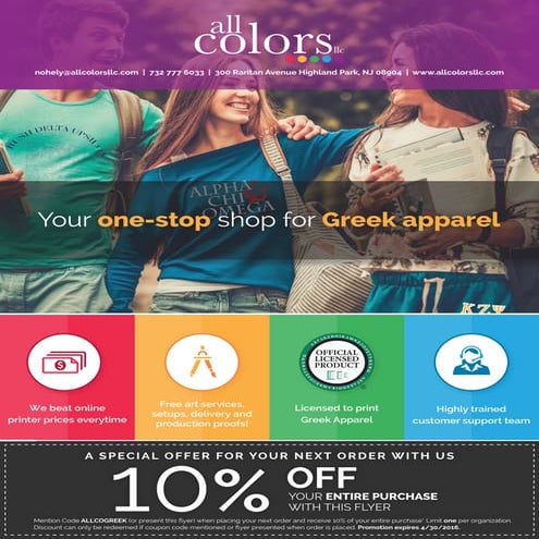 Go Greek with All Colors, LLC! | PDF