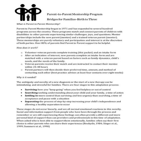 Parent mentorship training packet | PDF