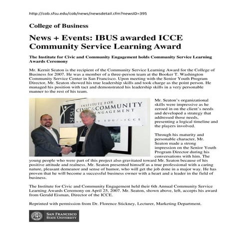 Kernit Seaton Business Award | PDF