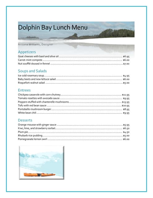 Main Menu Items | PDF | Grocery Shopping | Shopping