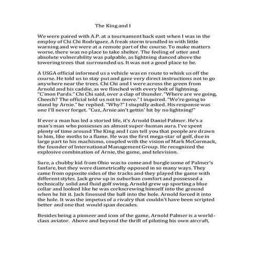 The King and I | PDF