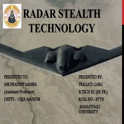 Radar Stealth Technology | PPT