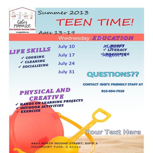 Teen Time Flyer | DOCX