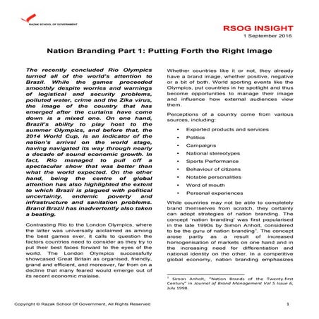 Nation branding part 1 | PDF