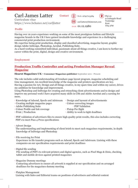 Paul Filgate printable CV | PDF