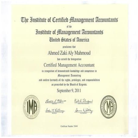 CMA Certificate - color | PDF